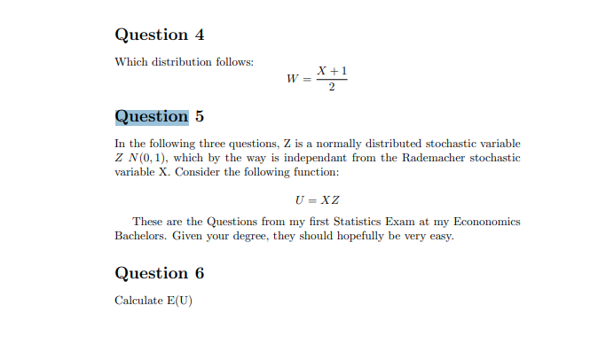 Solved Introduction A Discrete Stochastic Variable X