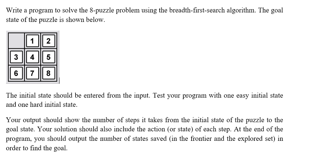 PLEASE IN C++ USE THE BREADTH FIRST SEARCH | Chegg.com
