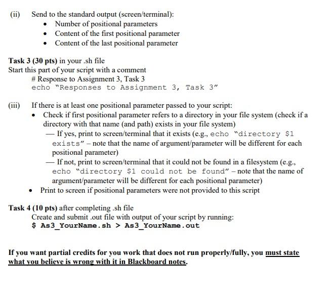 Solved Assignment 3 - A Simple BASH Script Submit .sh (file | Chegg.com Solved Assignment 3 - A Simple BASH Script Submit .sh (file | Chegg.com