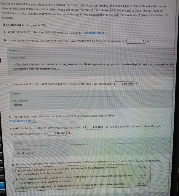 Solved During the current tax year, Dave and Stu formed the | Chegg.com