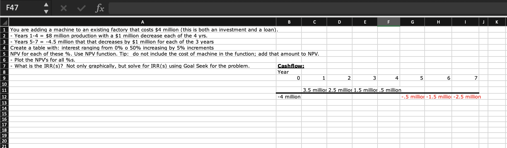Solved F47 fx 1 You are adding a machine to an existing | Chegg.com
