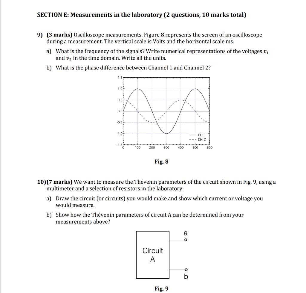 Solved SECTION E: Measurements in the laboratory (2 | Chegg.com