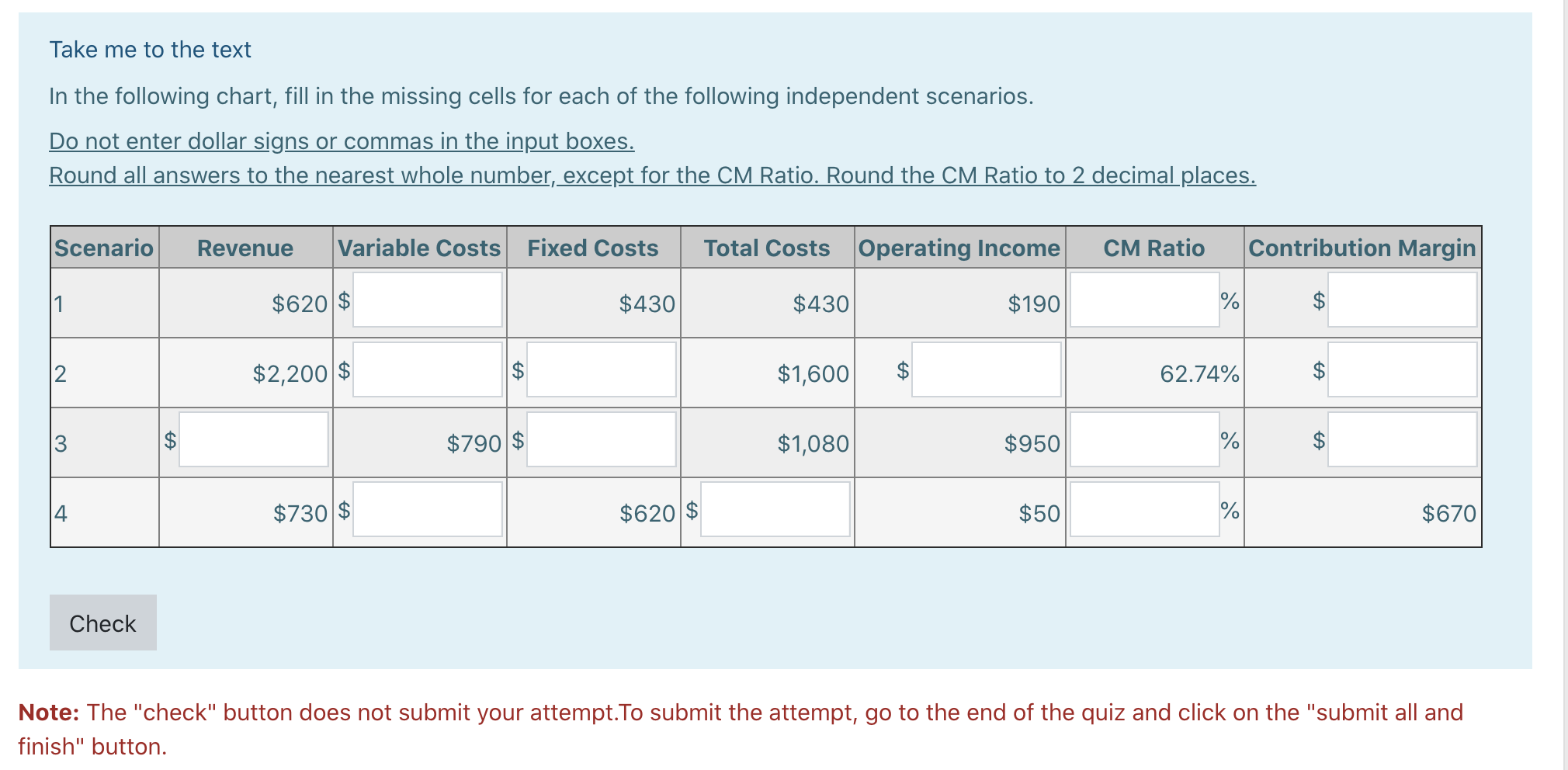 Solved Take me to the text In the following chart, fill in | Chegg.com