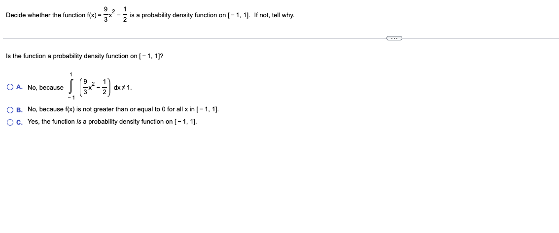 Solved Decide whether the function f(x)=39x2−21 is a | Chegg.com