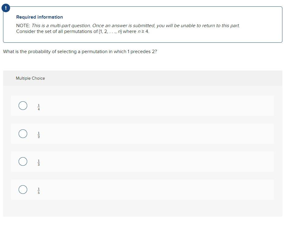Solved 1 Required information NOTE: This is a multi-part | Chegg.com