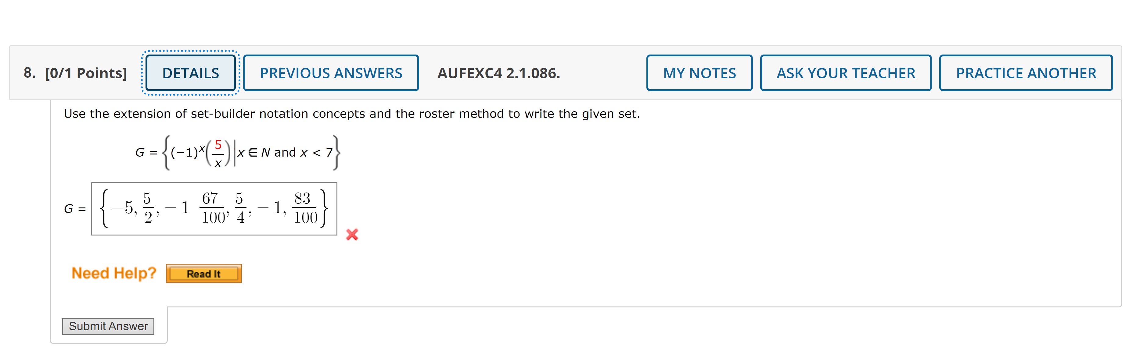 Solved Use The Extension Of Set Builder Notation Concepts 