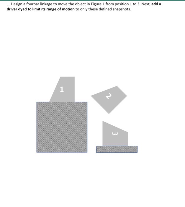 Solved Design a fourbar linkage to move the object in Figure | Chegg.com