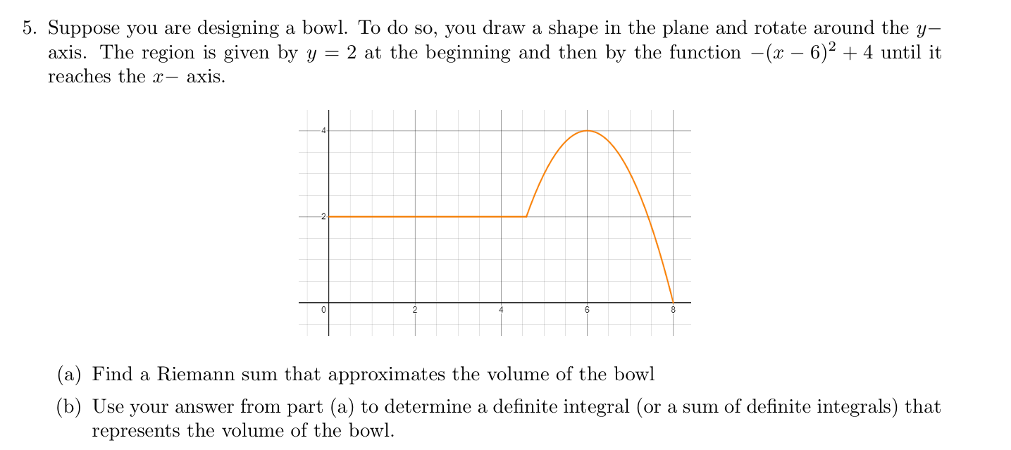 Solved 5. ﻿Suppose you are designing a bowl. To do so, ﻿you | Chegg.com