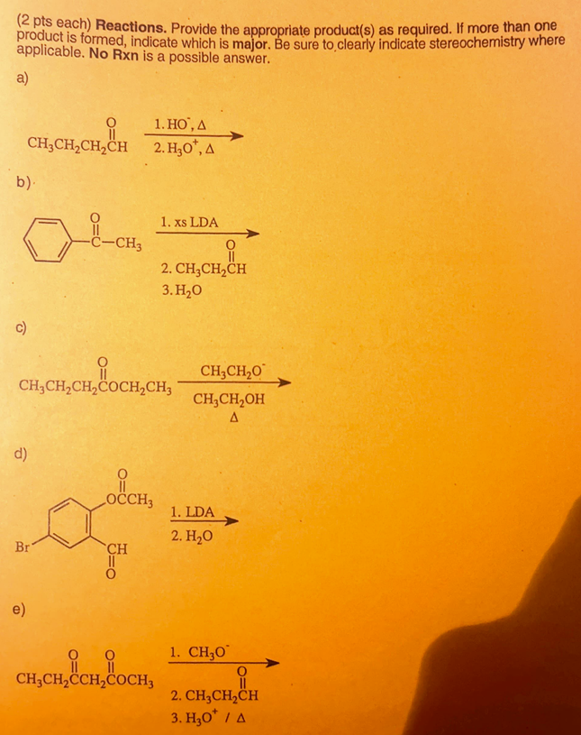 Solved Reactions. Provide the appropriate product(s) ﻿as | Chegg.com