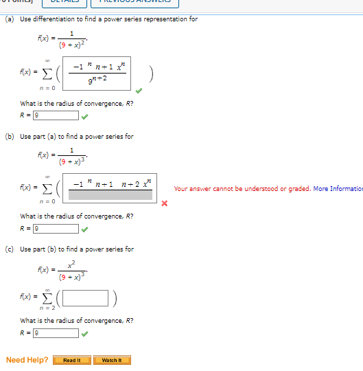 Solved (a) Use differentiation to find a power series | Chegg.com