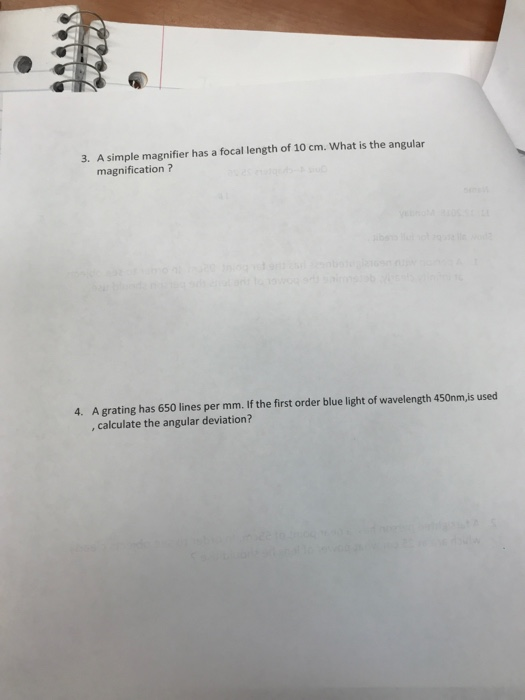 Solved 3. A simple magnifier has a focal length of 10 cm. | Chegg.com