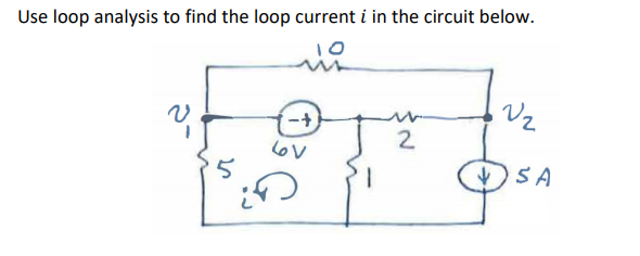 Solved Use loop analysis to find the loop current i in the | Chegg.com