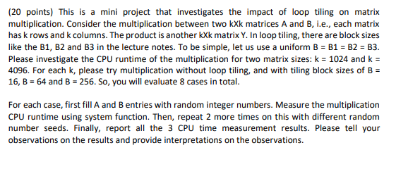 Solved (20 points) This is a mini project that investigates | Chegg.com
