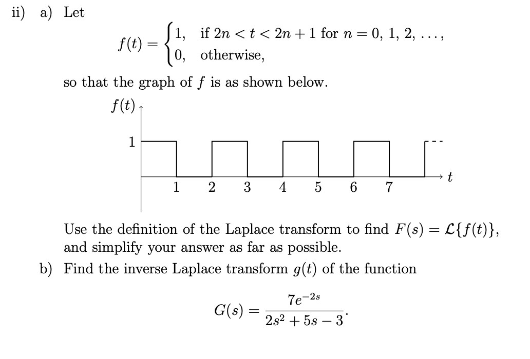Solved = ii) a) Let 1, if 2n | Chegg.com
