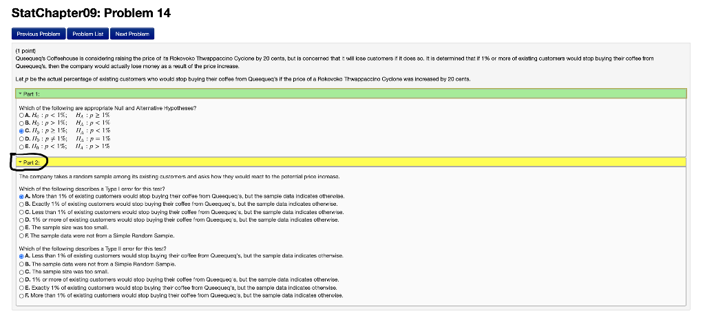 Solved StatChapter09: Problem 13 Previous Problem Problem | Chegg.com
