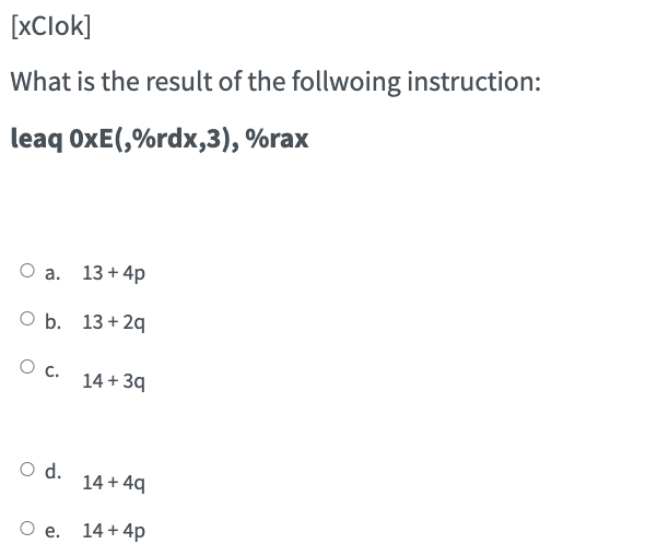 Solved Suppose register \%rbx holds value p and %rdx holds | Chegg.com