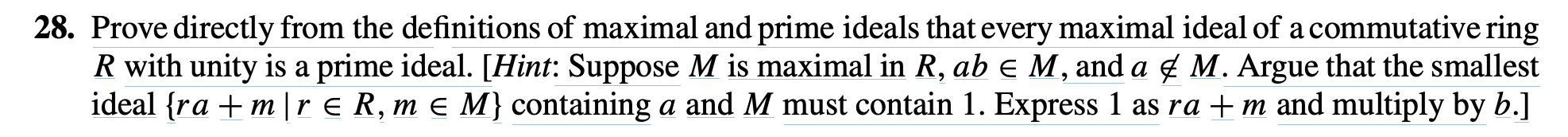 Solved 28. Prove directly from the definitions of maximal | Chegg.com