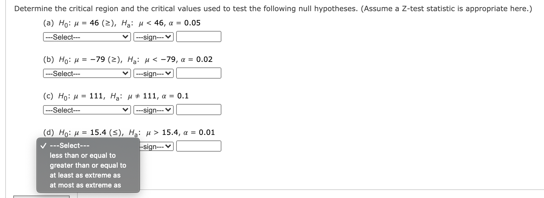 Solved Determine the critical region and the critical values | Chegg.com