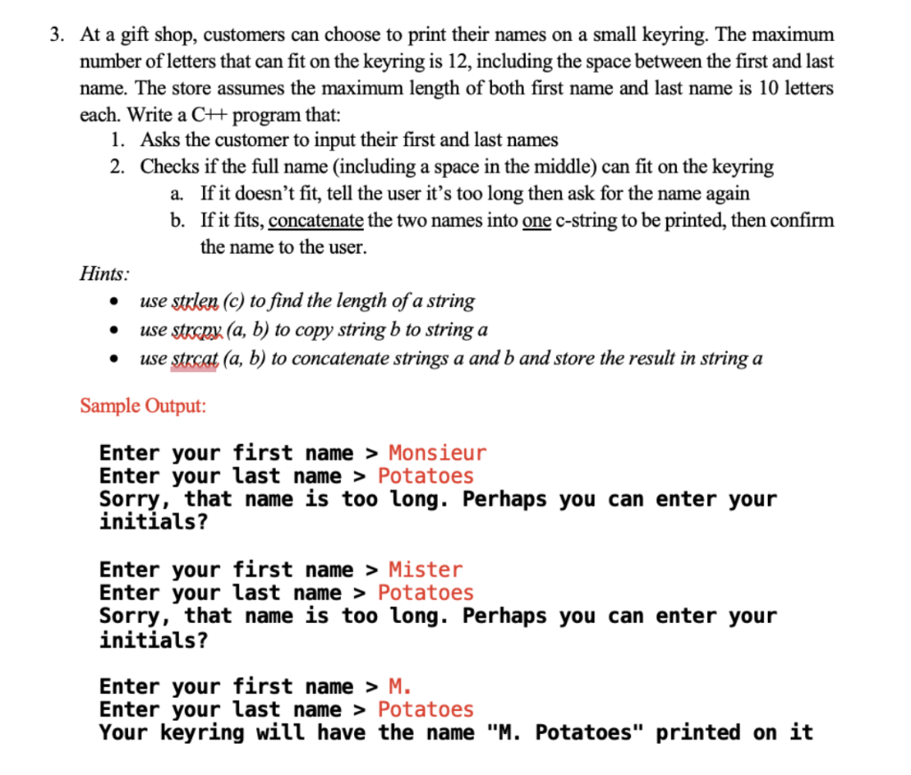 Solved 3. At a gift shop, customers can choose to print | Chegg.com