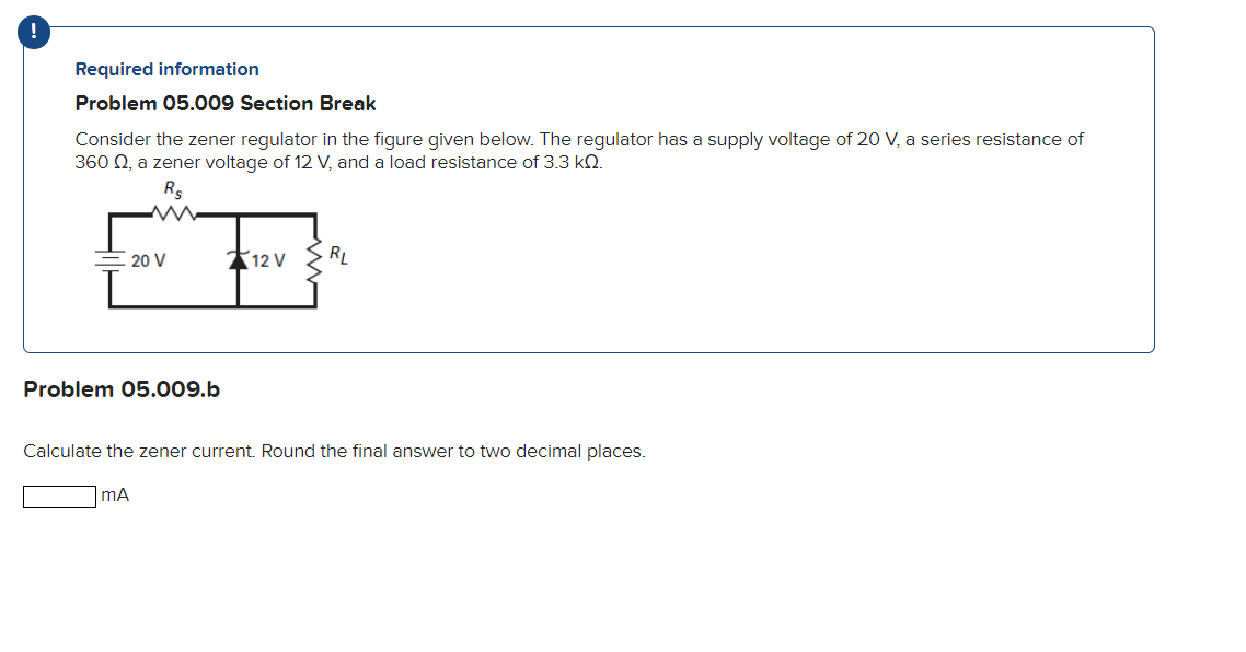 Solved Required information Problem 05.009 Section Break | Chegg.com