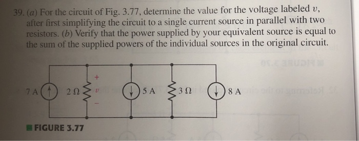 Solved 39. (a) For the circuit of Fig. 3.77, determine the | Chegg.com