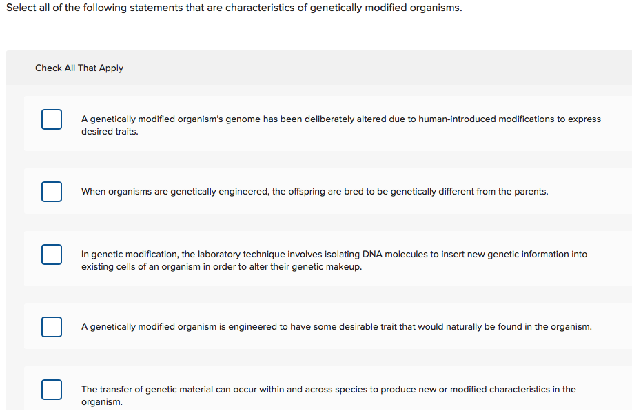 Solved Select all of the following statements that are | Chegg.com