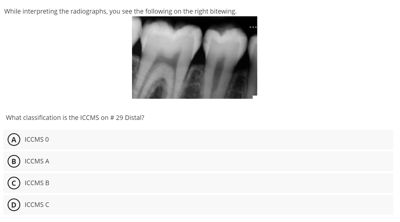 Solved While interpreting the radiographs, you see the | Chegg.com