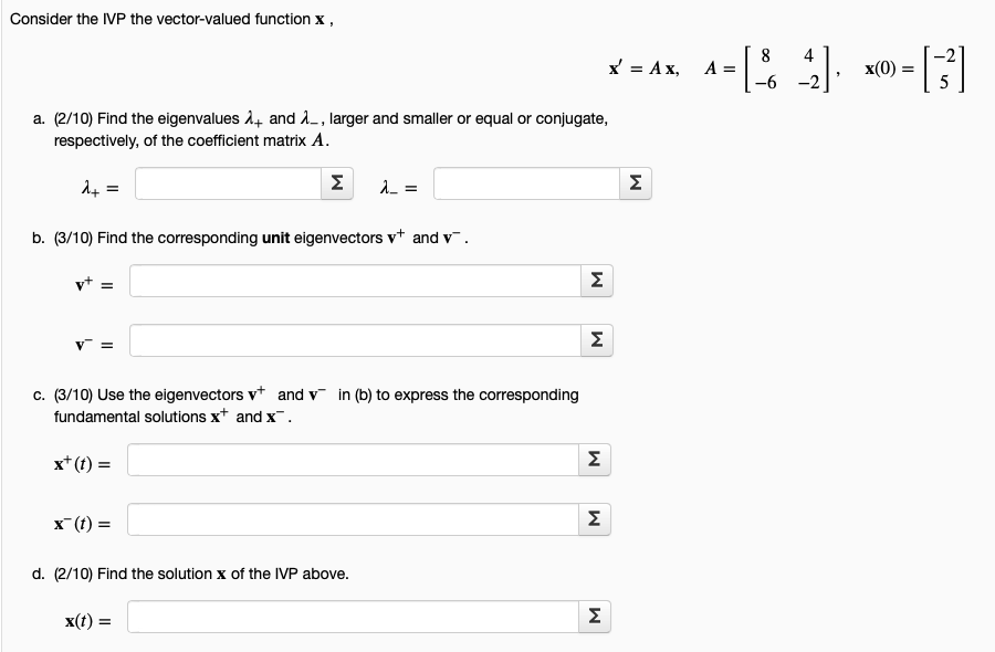 Solved Consider the IVP the vector-valued function x, X = | Chegg.com