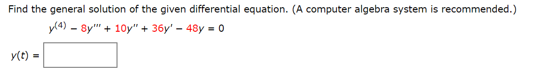 Solved Find the general solution of the given differential | Chegg.com