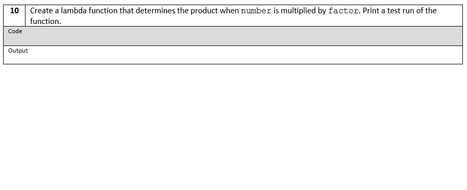 Solved 10 Create A Lambda Function That Determines The Chegg