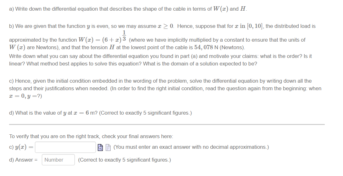 Solved Consider the suspension bridge shown below, where | Chegg.com