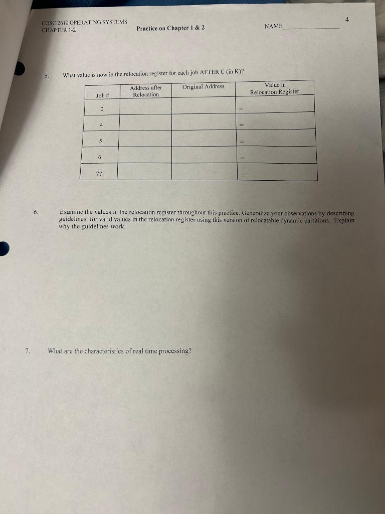 Solved Place the tollowing jobs (Question 1−4 ) in fixed | Chegg.com