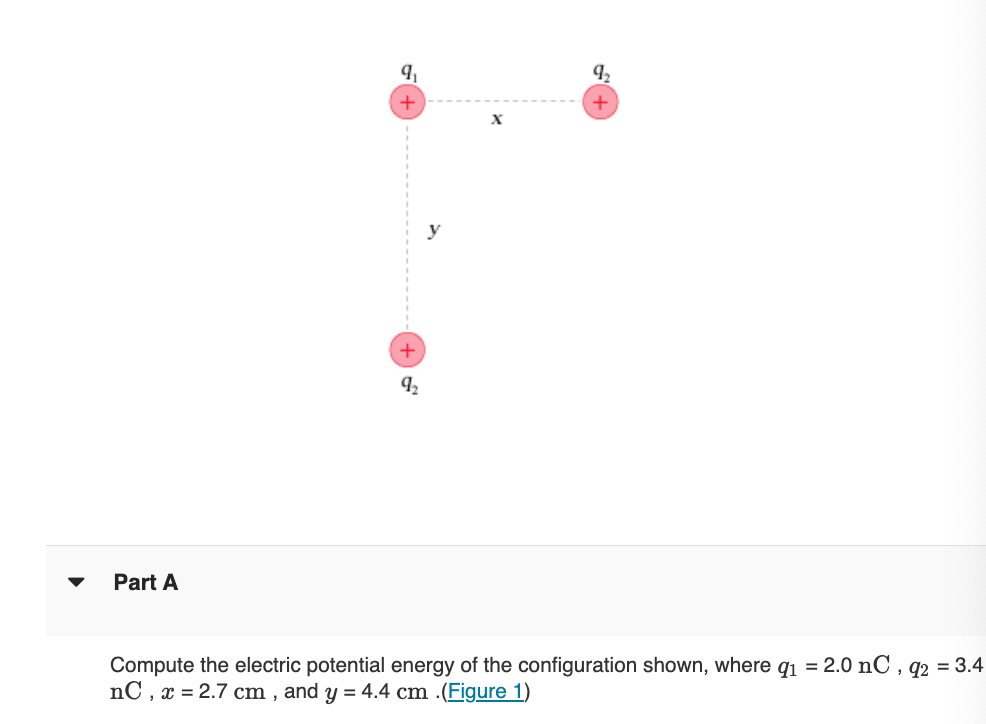 Solved Compute the electric potential energy of the | Chegg.com
