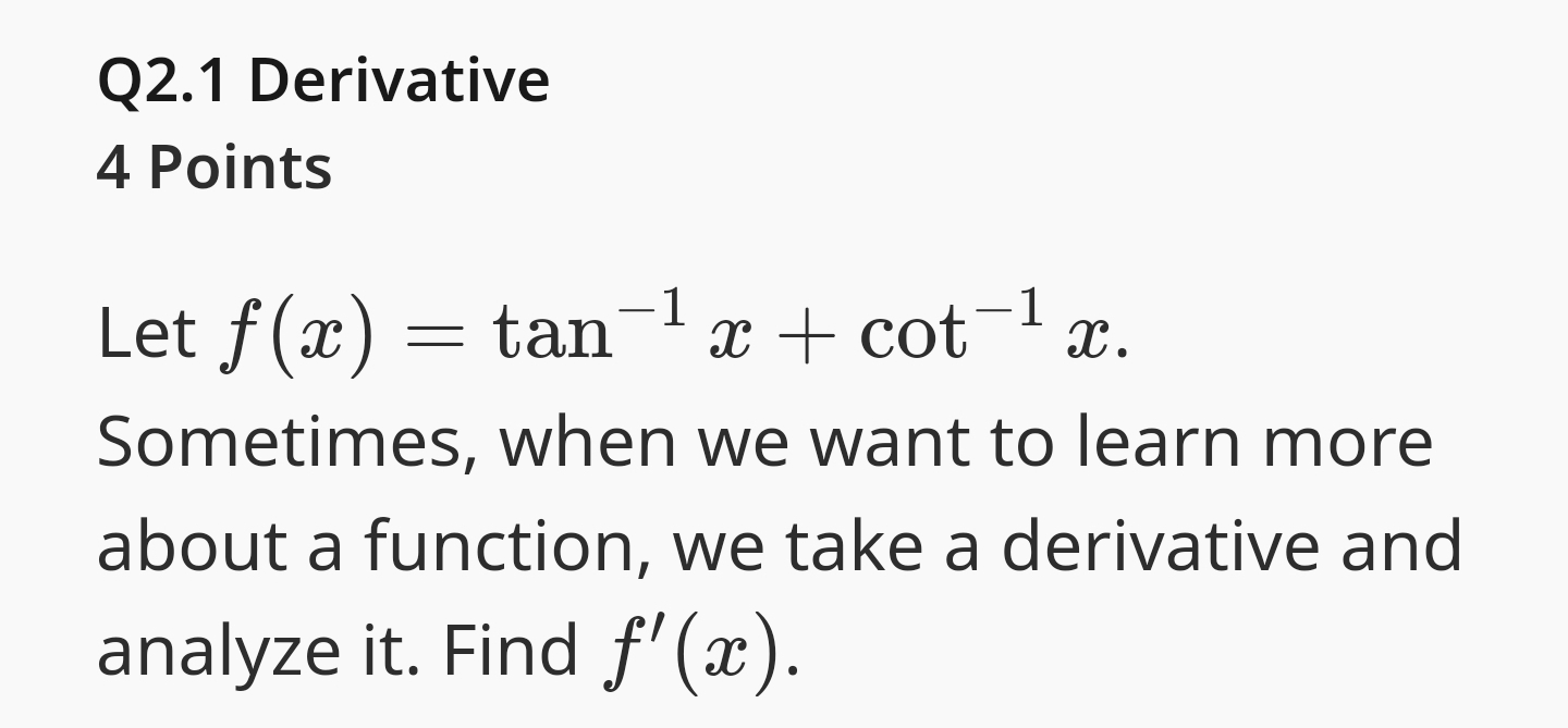 Solved Q2 Inverse Trig Identity 10 Points I claim that | Chegg.com