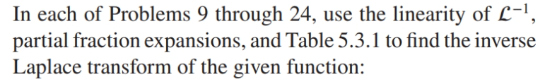 Solved In each of Problems 9 through 24, use the linearity | Chegg.com