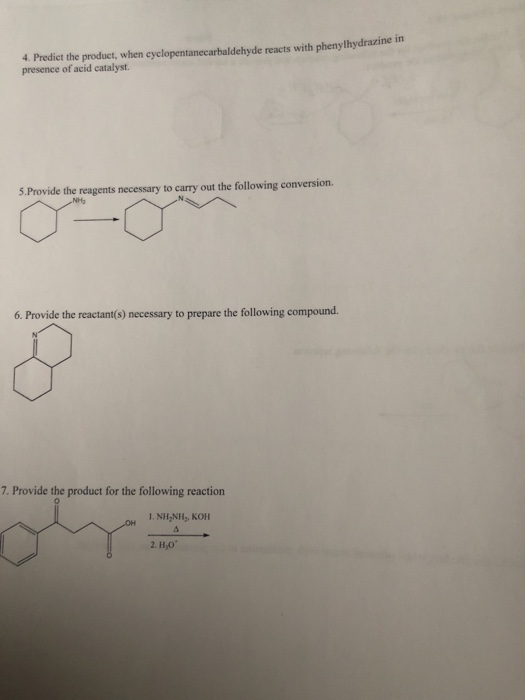 Solved 4. Predict the product, when cyclopentanecarbaldehyde | Chegg.com