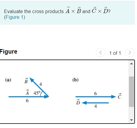 Solved A) What is the magnitude of the cross product A⃗ ×B⃗ | Chegg.com