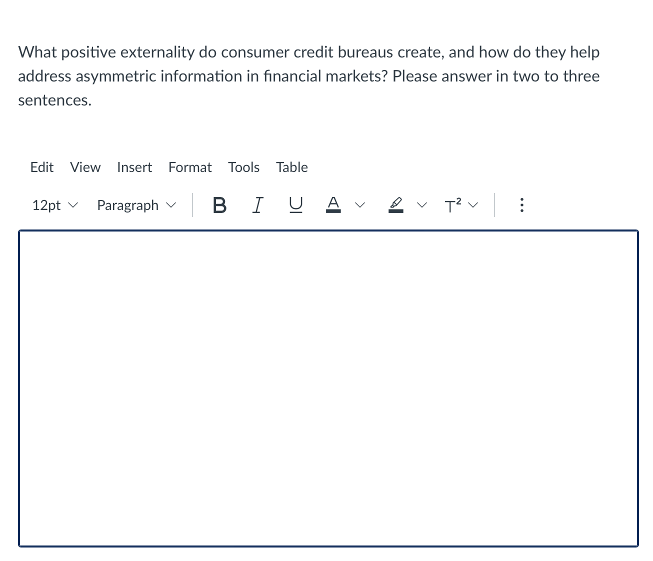 Solved What positive externality do consumer credit bureaus | Chegg.com