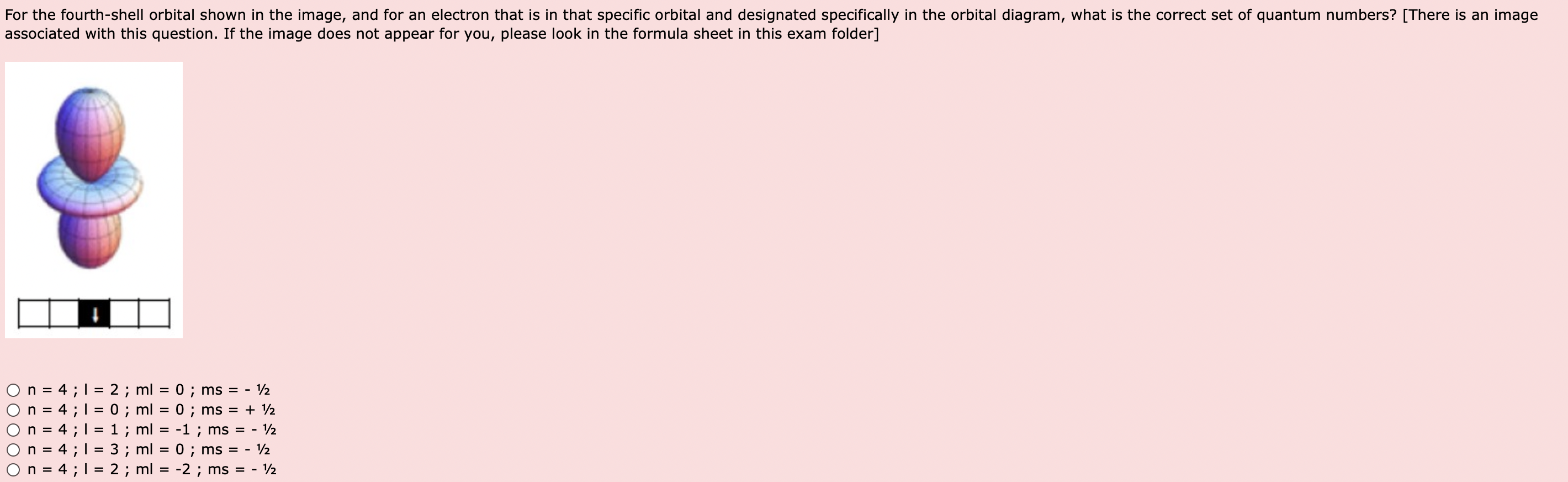 Solved For the fourth-shell orbital shown in the image, and | Chegg.com