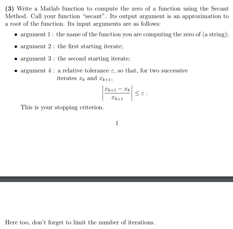 Solved Solve using MATLAB (do not use any built in | Chegg.com