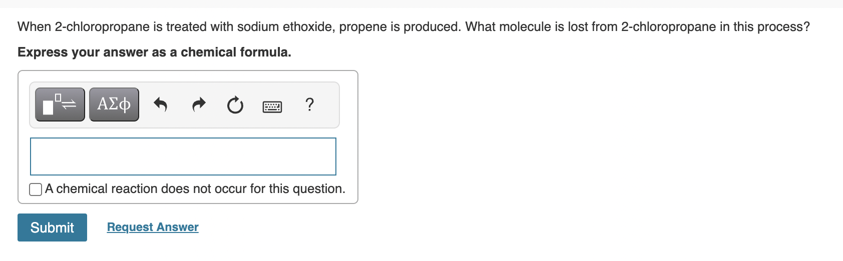 Solved When 2-chloropropane is treated with sodium ethoxide, | Chegg.com