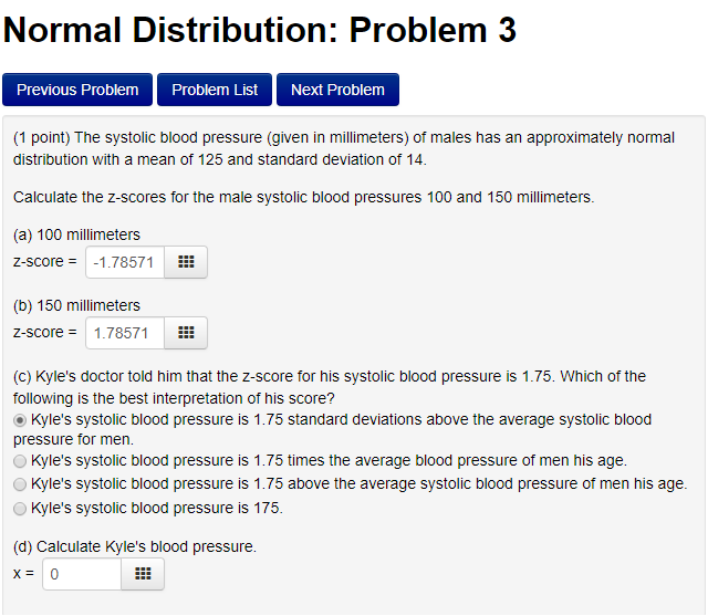 Solved Normal Distribution: Problem 3 Previous Problem | Chegg.com