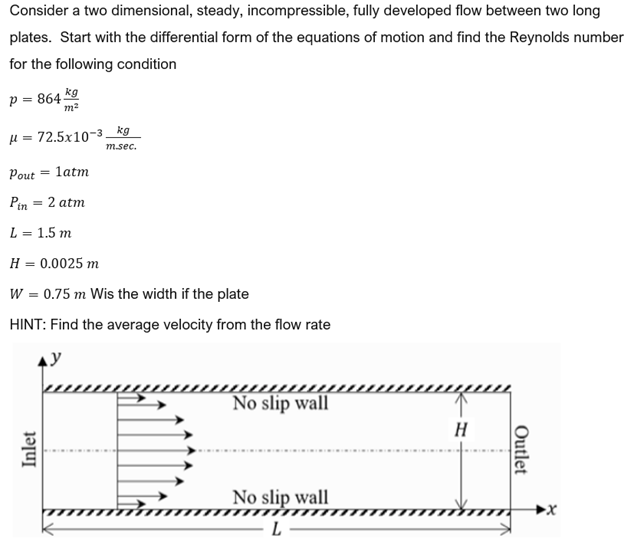 Solved Consider a two dimensional, steady, incompressible, | Chegg.com