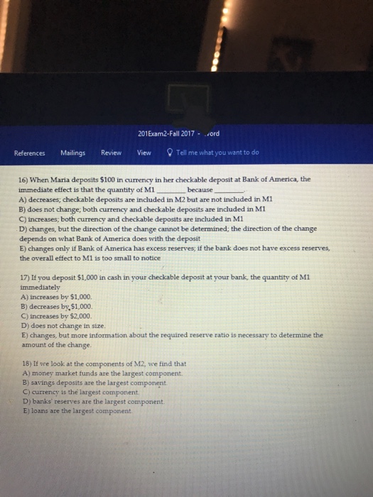 Solved 201exam2 Fall 2017 Ord Yout References Mailings