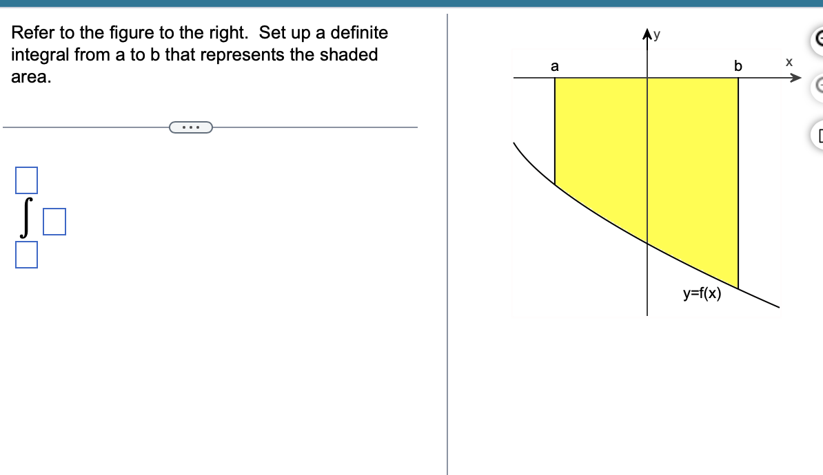 Solved Refer to the figure to the right. Set up a definite | Chegg.com
