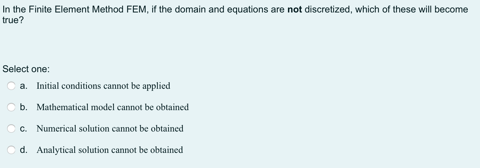 Solved In the Finite Element Method FEM, if the domain and | Chegg.com