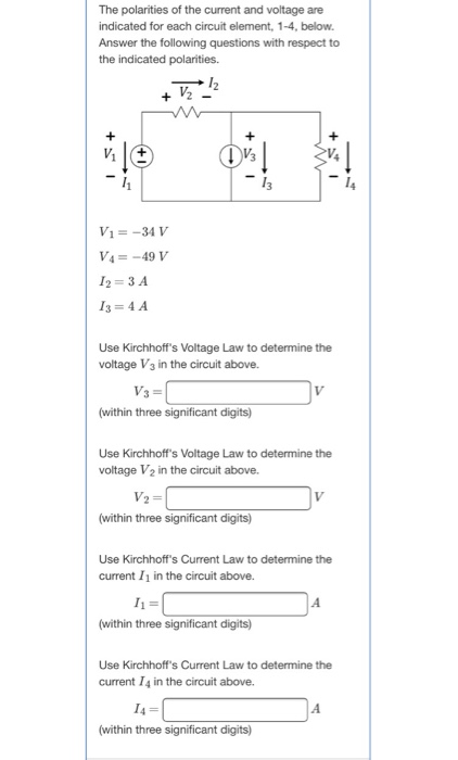 Solved The polarities of the current and voltage are | Chegg.com