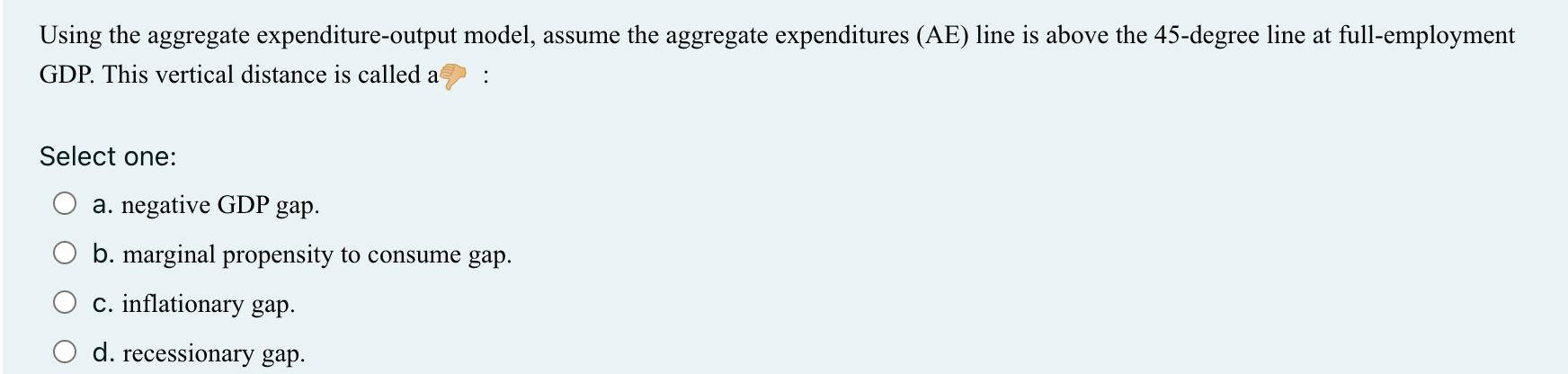 Solved Using the aggregate expenditure-output model, assume | Chegg.com