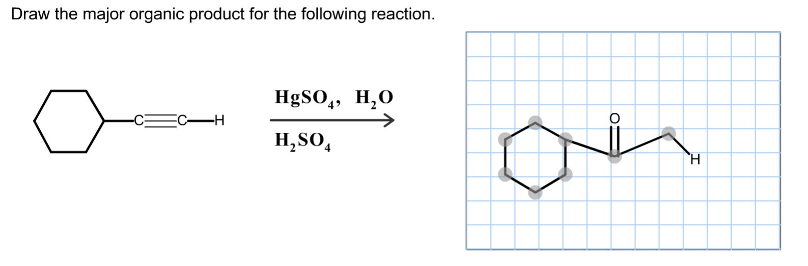 Solved Draw the major organic product for the following | Chegg.com
