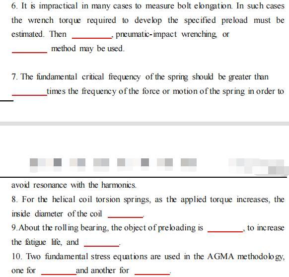Solved 6. It is impractical in many cases to measure bolt | Chegg.com